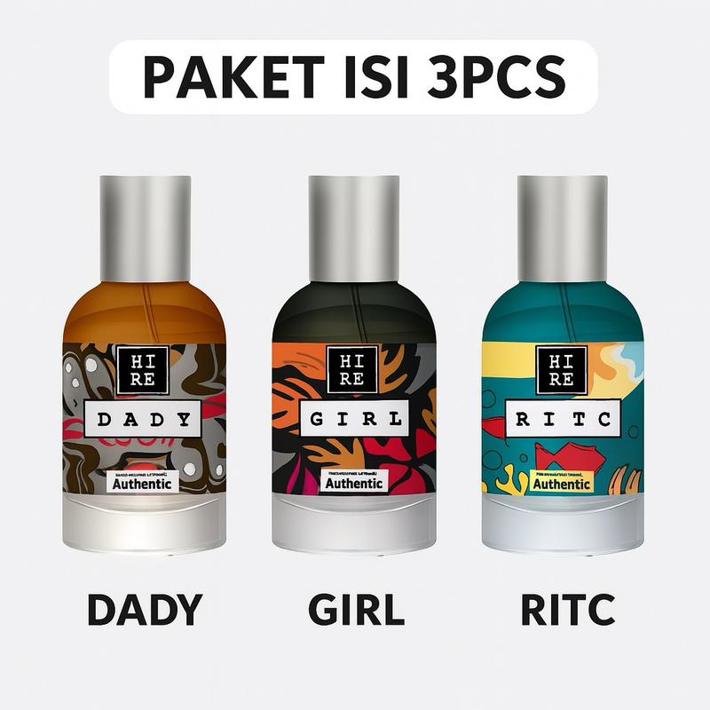 PAKET ISI 3PCS PARFUM HIRE DADY - GIRL - RITCH 35ML - AROMA PRIA WANITA ...