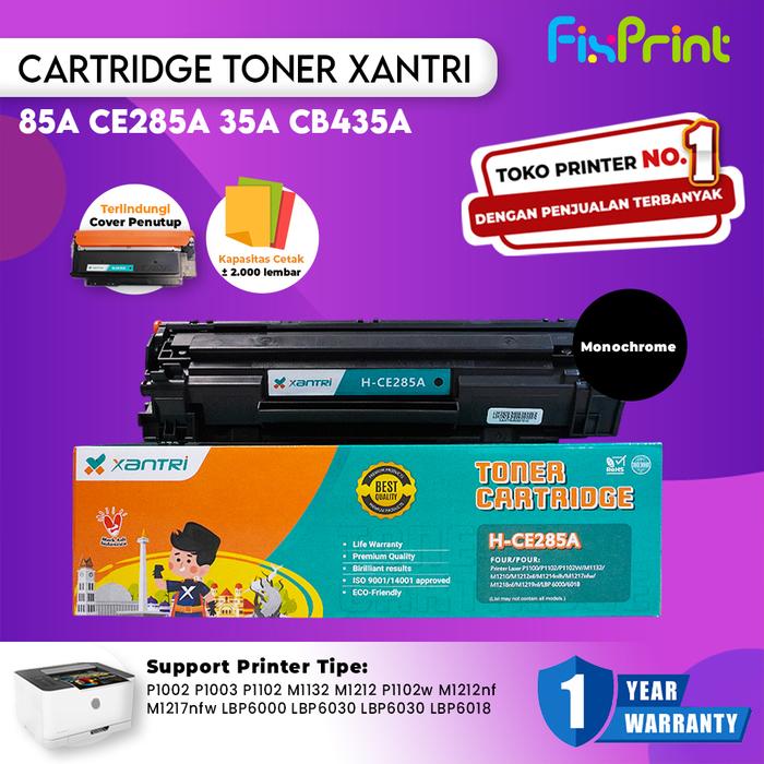 Jual Toner Cartridge Premium Grade Xantri Printer 1102 P1102 P1102w 85A ...