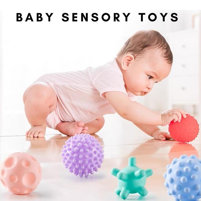 6 Pcs Baby Sensory Touch Hand Soft Ball Toy | Rubber Texture - TikTok ...