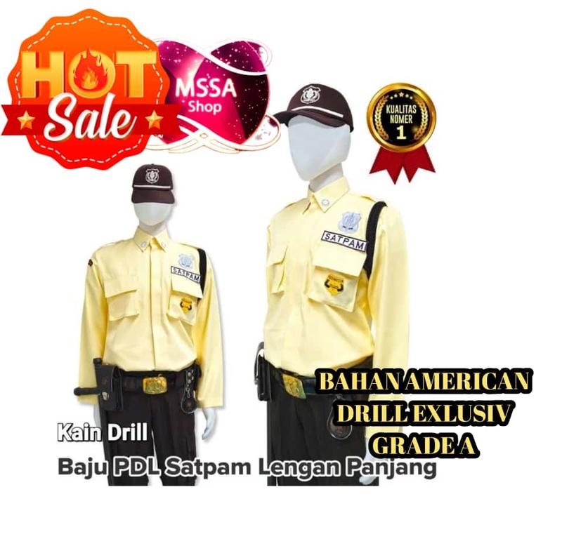 1 STEL SERAGAM SATPAM SECURITY BARU TERBARU PDH PDL WARNA CREAM - Shop ...