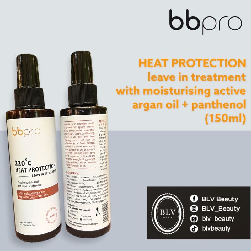 BBPRO HEAT PROTECTION 220°C LEAVE IN TREATMENT WITH MOISTURISING ...