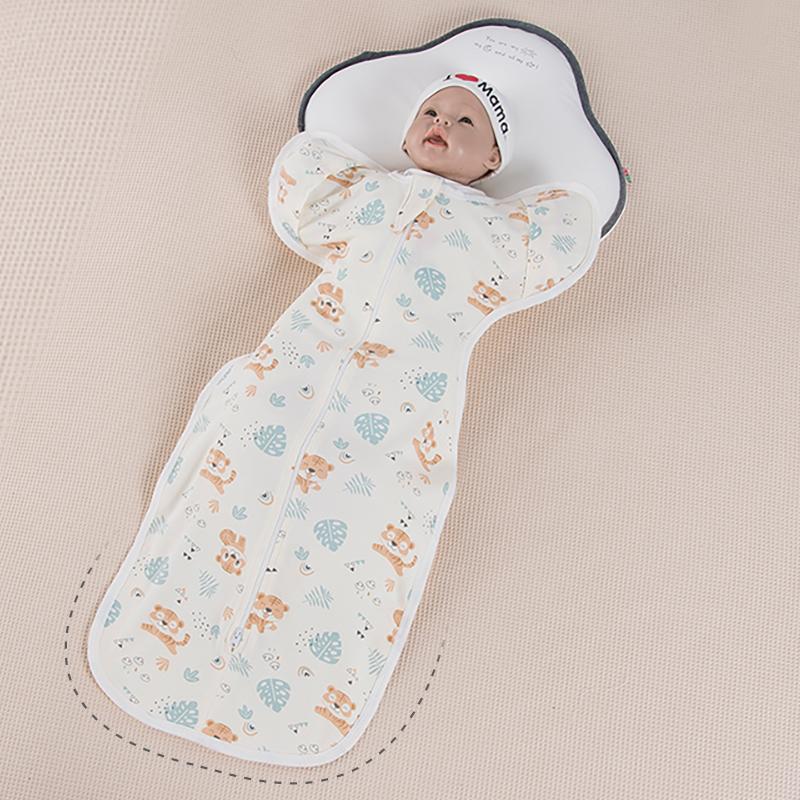 Newborn baby surrender style swaddle summer anti-jump sleeping - TikTok ...