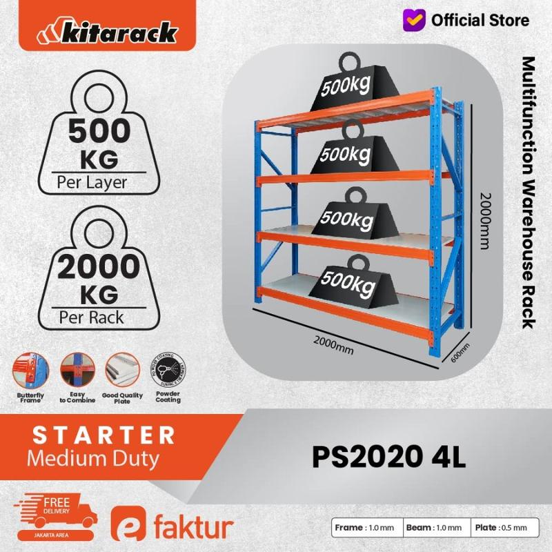 Rak Gudang Serba Guna KITARACK Starter PS2020 2 Meter Medium - Shop ...