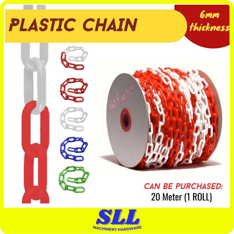 6mmx20meter ( 1 ROLL ) Plastic Chain 6mm Width for Safety Road - TikTok ...