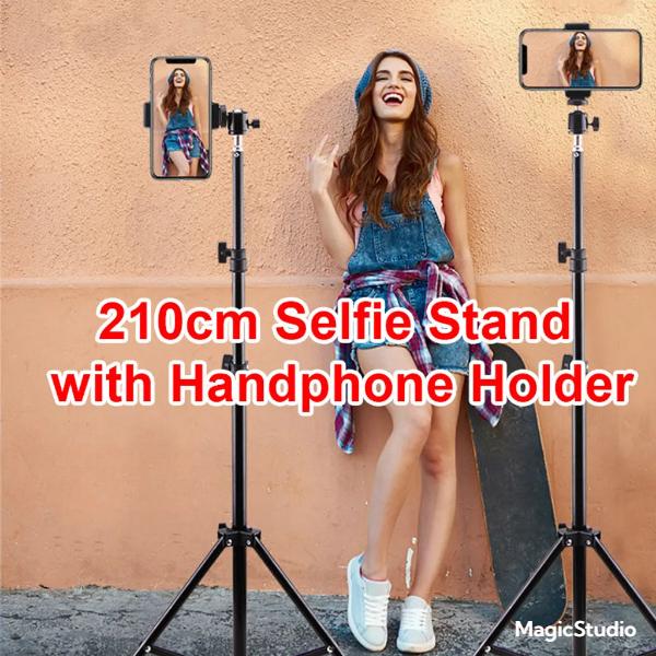 Portable 210cm Tripod Adjustable Stand Live Camera Selfie Tripod ...