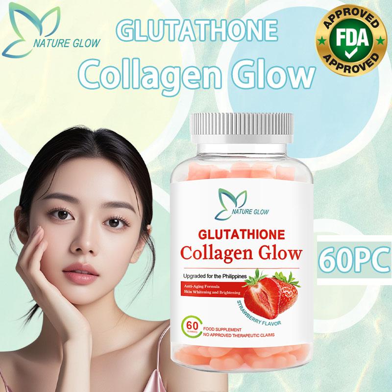 【FDA Approved】 Nature Glow 60PC Glutathione Collagen Glow Gummies - TikTok Shop Philippines