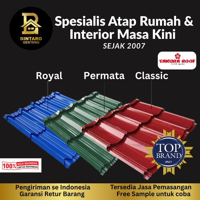 Jual Genteng Metal Sakura Roof Metal Pasir Warna - Srikandi Stone ...