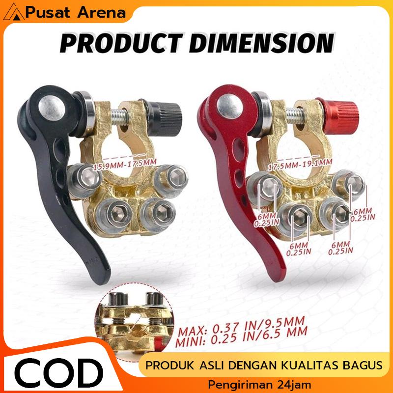 Terminal Kepala Aki Mobil Bahan Kuningan Klem Accu Mobil Tembaga - Shop ...