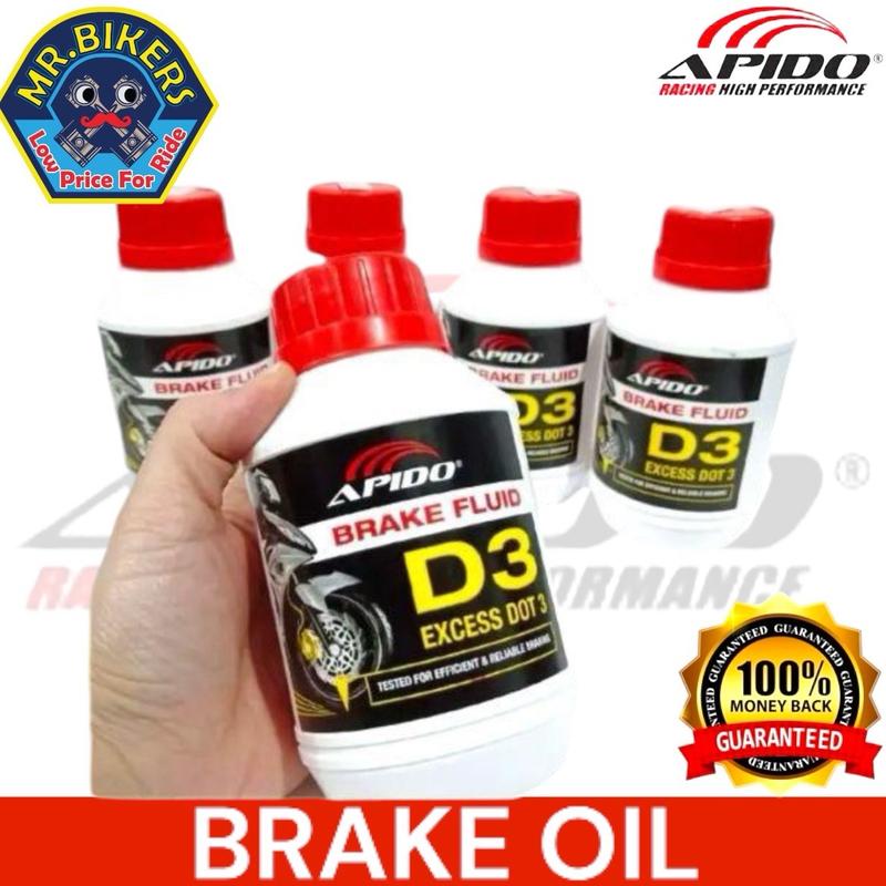 APIDO BRAKE OIL BRAKE FLUID DOT 3 300ML MOTORCYCLE Automotiv - TikTok ...