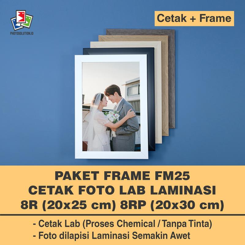 Paket Cetak 8R 8RP Laminasi Frame Foto Minimalis - 20x25 20x30 - Shop ...