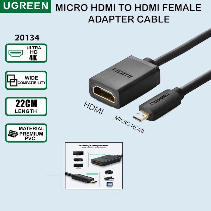 Ugreen 20134 Kabel Micro Hdmi Male / Cable Micro Usb To Hdmi Support Hd ...
