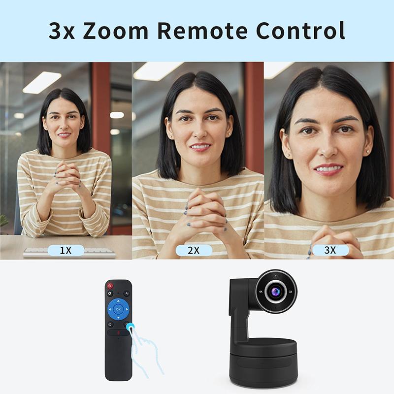 MINI 4K PTZ Webcam AI Auto framing Gesture Recognition Control Built-in ...
