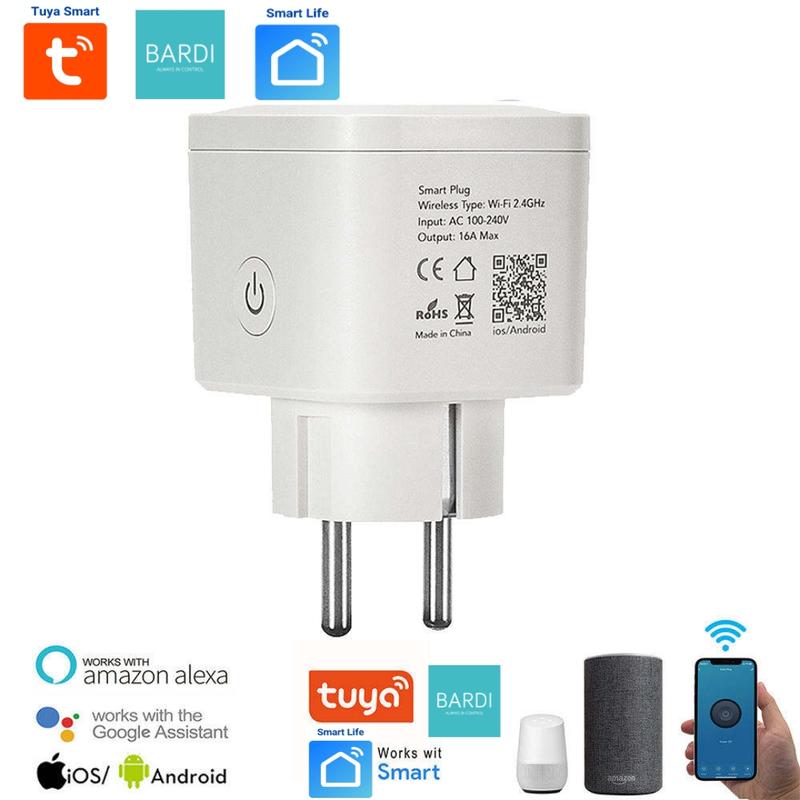 TUYA Smart Plug WiFi 16A Timer Voice Control Power Energy Monitor via ...