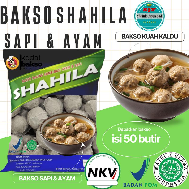 BAKSO Sapi dan Ayam Premium Shahila Isi 50 Butir Makanan Instan - Shop ...