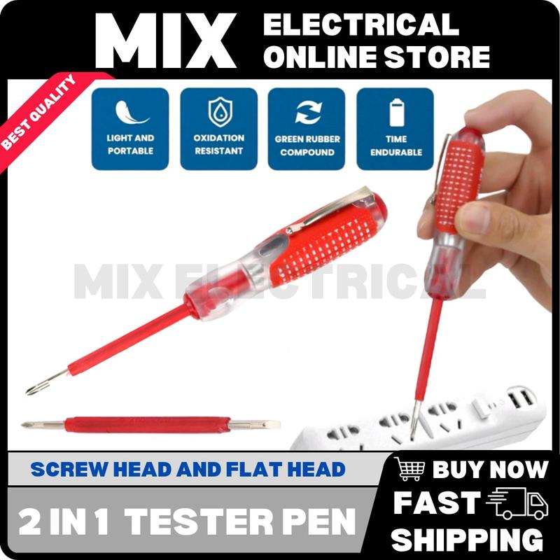 PH 17151A 2 In 1 (+) (-) 3.0X75MM Two Way VoltageTest Pen Rubber ...