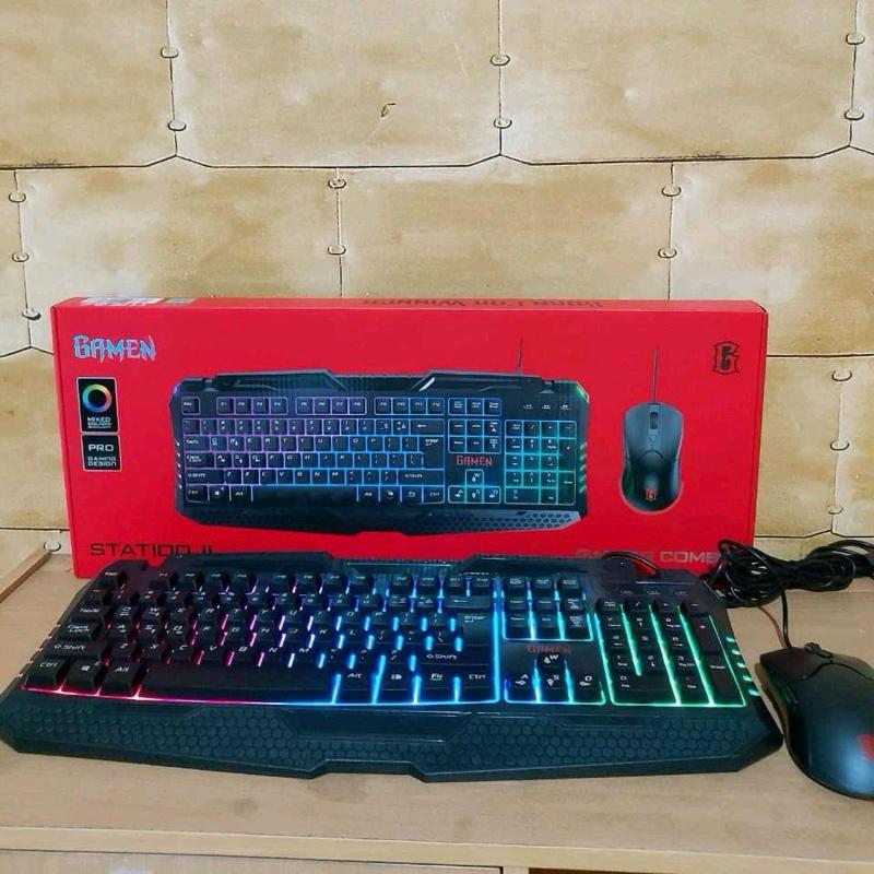 GAMEN Gaming Led Backlit Mouse Keyboard Combo STATION ll Black - Shop ...