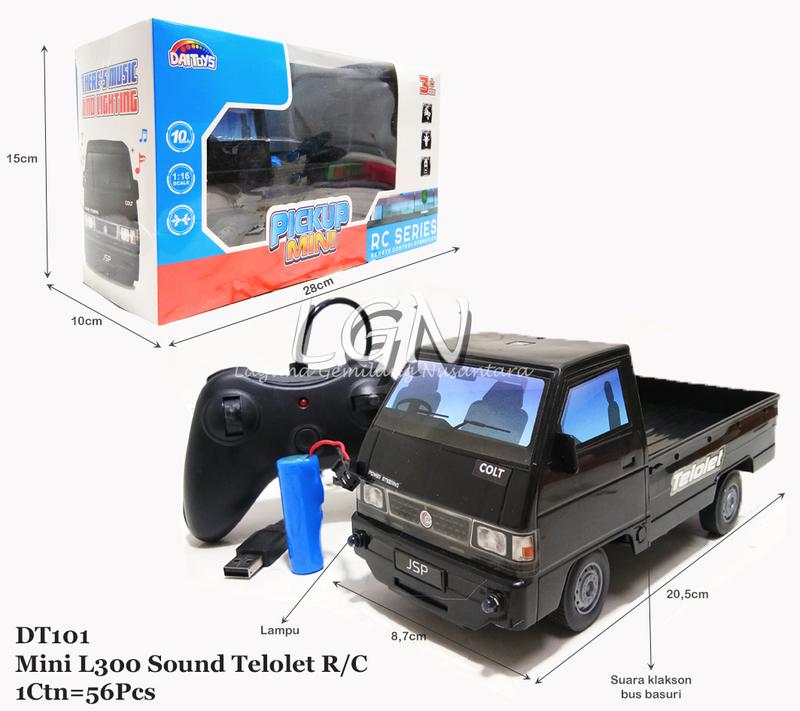 mainan anak mobil remote control mini pick up L300 ada musik dan batre ...