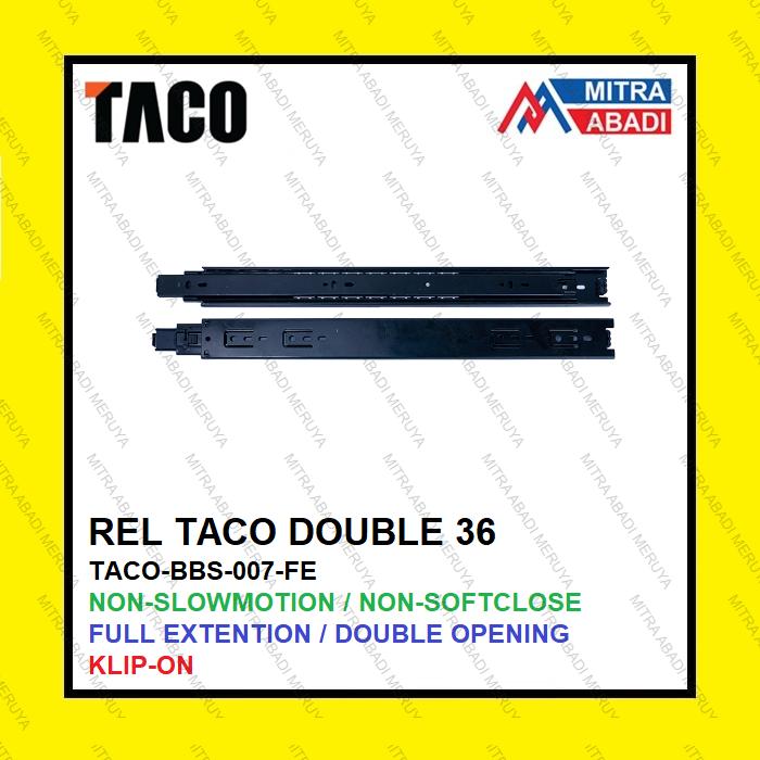 Jual Rel Laci TACO 36mm - 50cm Rel Laci Dobel Full Extension BBS 07 FE ...