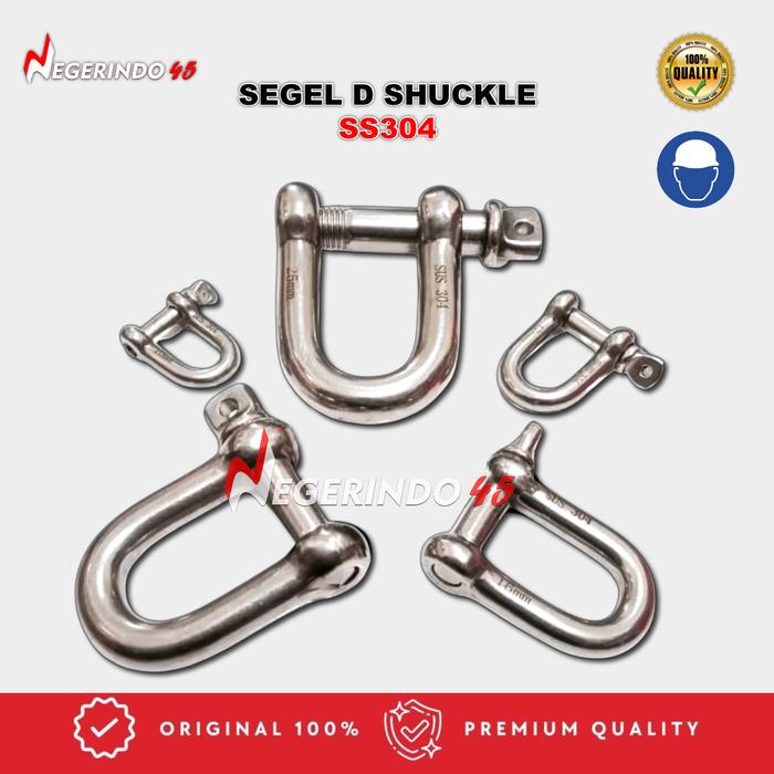 Jual SEGEL D SS 304 18MM 20MM 25MM / SEGEL STAINLESS 304 / SHACKLE D ...