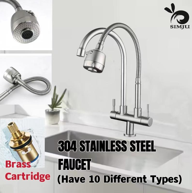 SIMJU 304 Stainless Steel Paip Sinki Air Paip Sinki Dapur Sink - TikTok ...