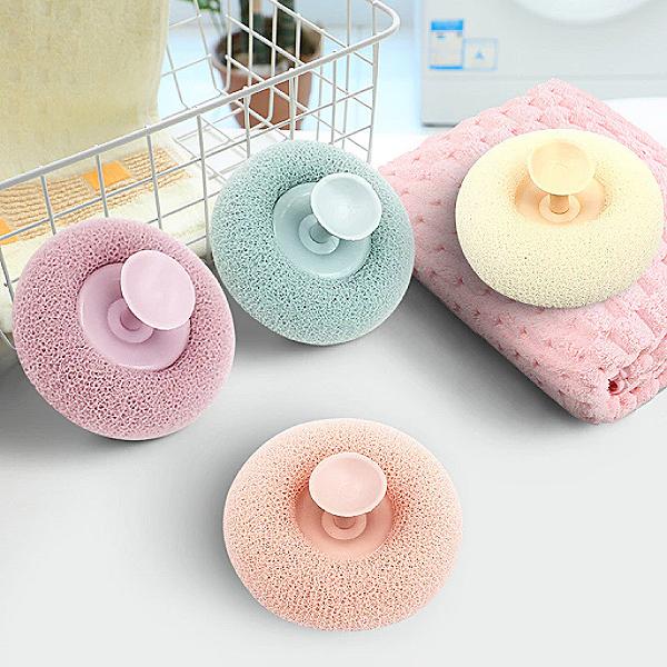 SPONS MANDI BULAT ADA PEGANGAN SPON MANDI JARING TEMPEL DINDING - Shop ...