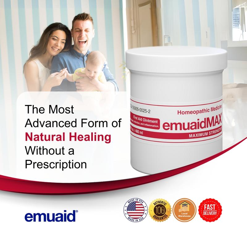 EMUAIDMAX First Aid Ointment 16oz - Anti-fungal, Eczema Cream Provides ...