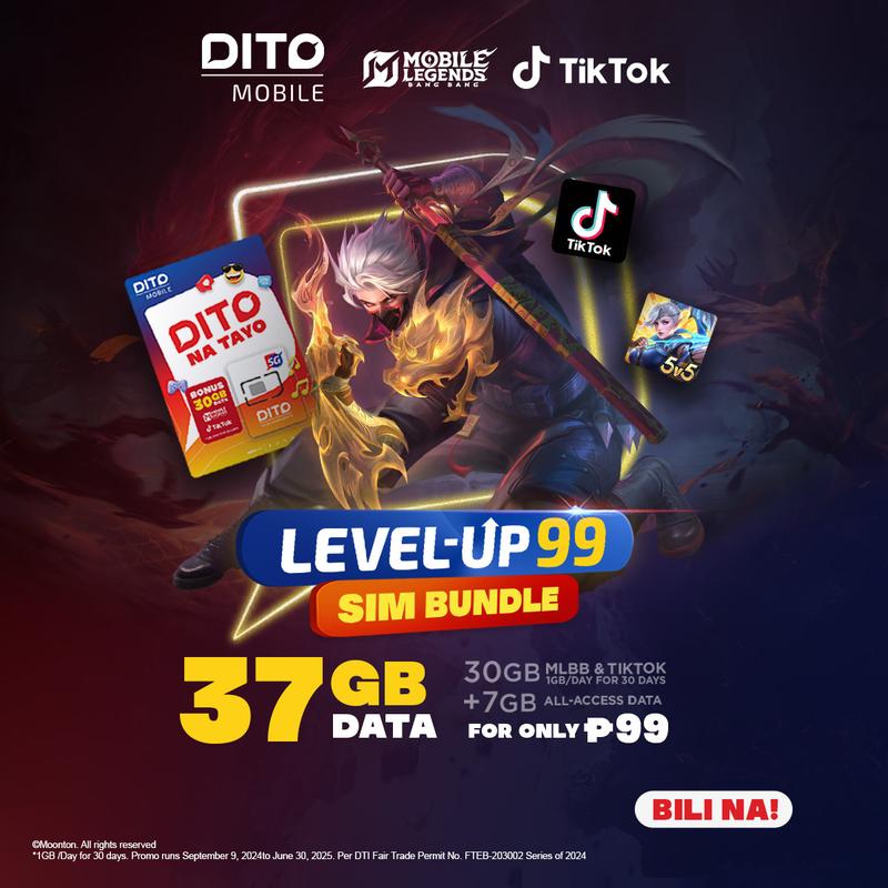 BONUS 30GB OF MLBB & TIKTOK + 7GB Data for 30 days- DITO SIM - TikTok ...