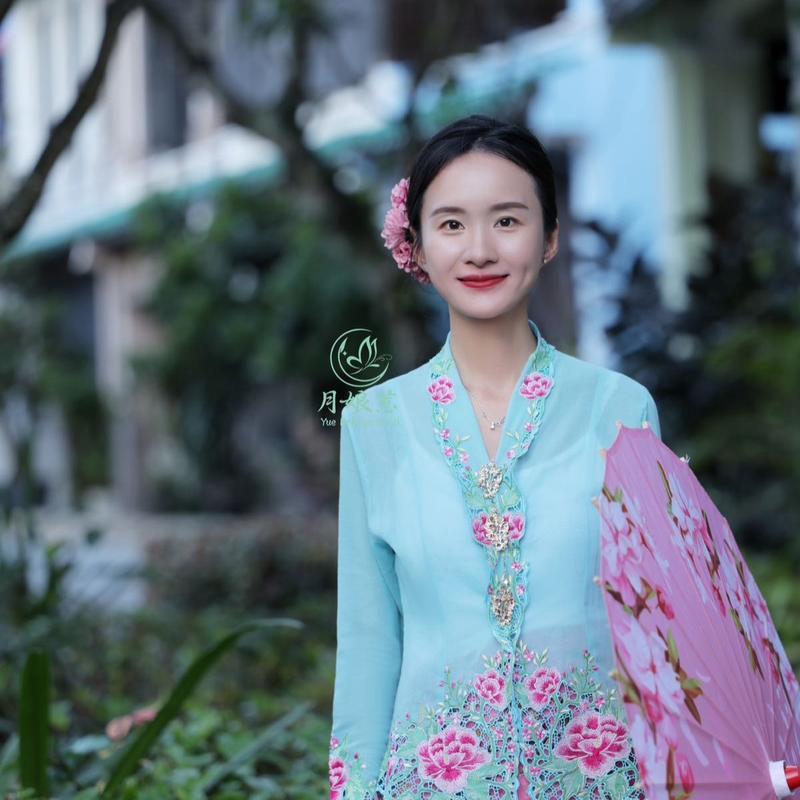 Peranakan Nyonya Kebaya High Quality Light Blue Color-no buttons ...