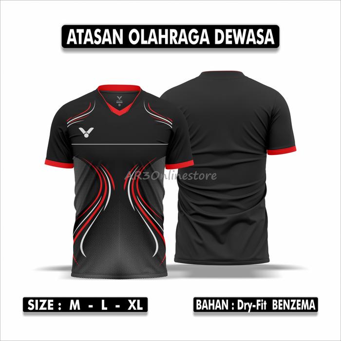 Promo Baju pria/wanita kaos olahraga badminton bulutangkis volly sepak ...