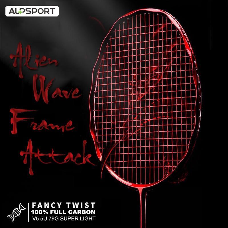 ALPSPORT V5 PRO 5U Max32LBS Raket Badminton Serangan Ultra Ringan ...