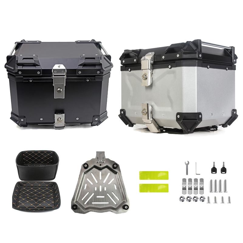 28 L Motorcycle Trunk, Aluminum Alloy Motorcycle Trunk, Silver - TikTok ...