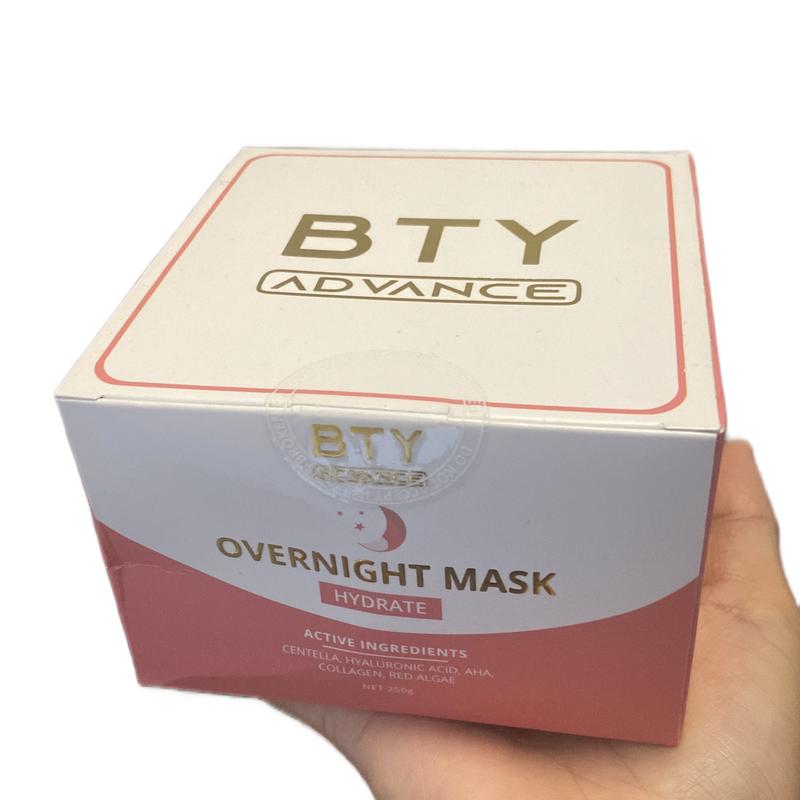 Bty overnights facial mask cream with set luxxe essential Korean glass ...
