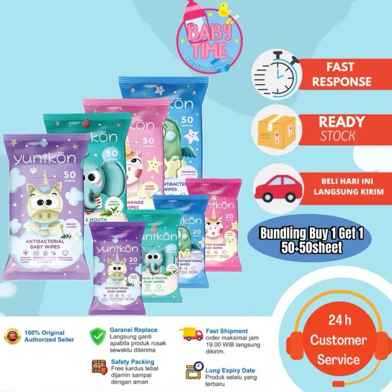 [BUY 1 GET 1] YUNIKON TISSU BASAH ISI 50 SHEETS WET TISSUE - Shop ...