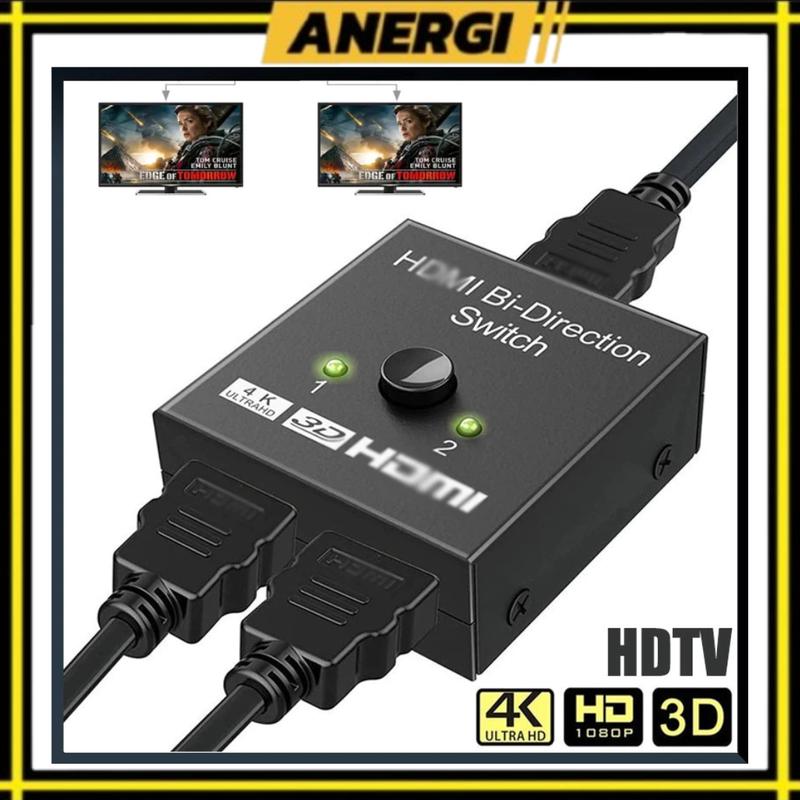 ANERGI HDMI Switch 2 Ports Bi-directional 1x2 / 2x1 HDMI Switcher ...