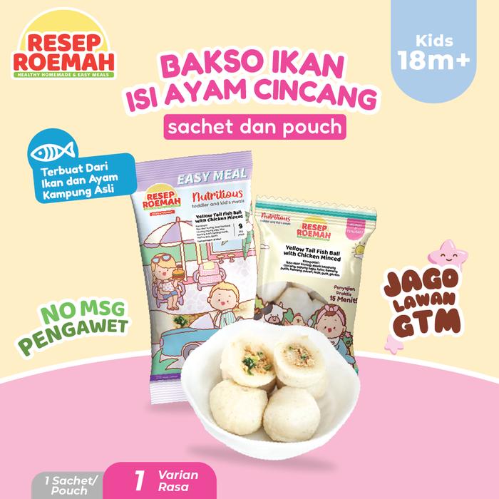 Jual Resep Roemah Hiwan Ikan isi Ayam Cincang / Yellow Tail Fish Ball ...