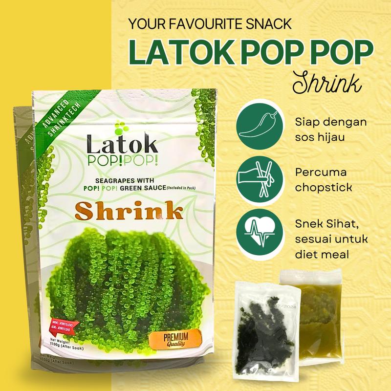 Latok PopPop Shrink (Siap Chopstick) dengan Sos Hijau - Makanan ...