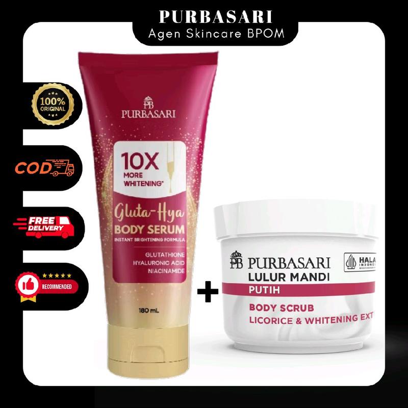 [READY LANGSUNG KIRIM] PURBASARI Gluta Hya Body Serum + Lulur Putih 200 ...