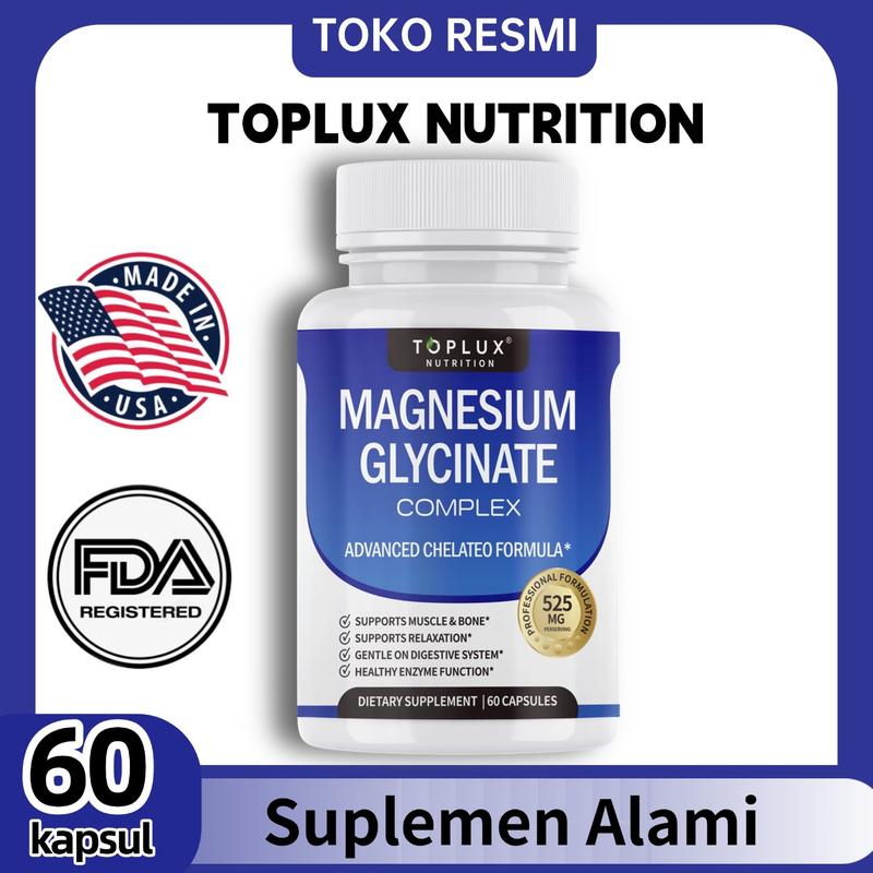 Suplemen Magnesium Glycinate 60 Kapsul - Atasi Kecemasan dan Stres ...