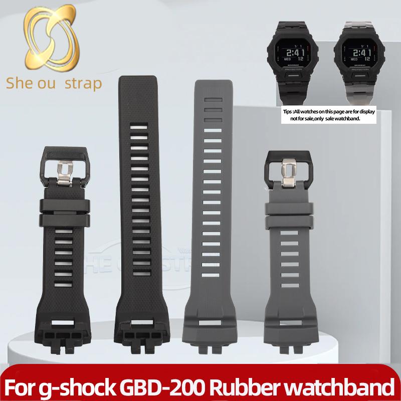 Tali Jam Tangan Getah, Untuk G-shock Blok Persegi GBD-200, Jalur ...