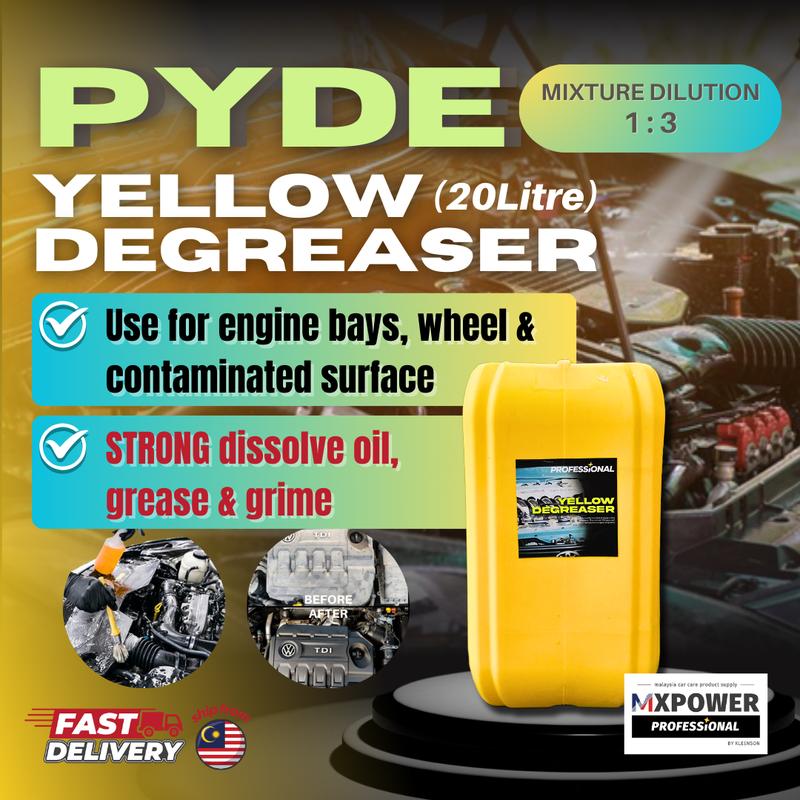 PROFESSIONAL (1PCSPERORDERONLY) PYDE Yellow Super Engine Degreaser ...