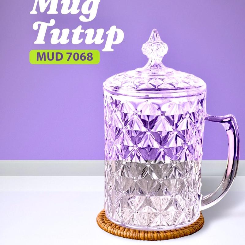 MUD7068 Mug gelas gagang jumbo acrylic diamond dengan tutup - Shop ...