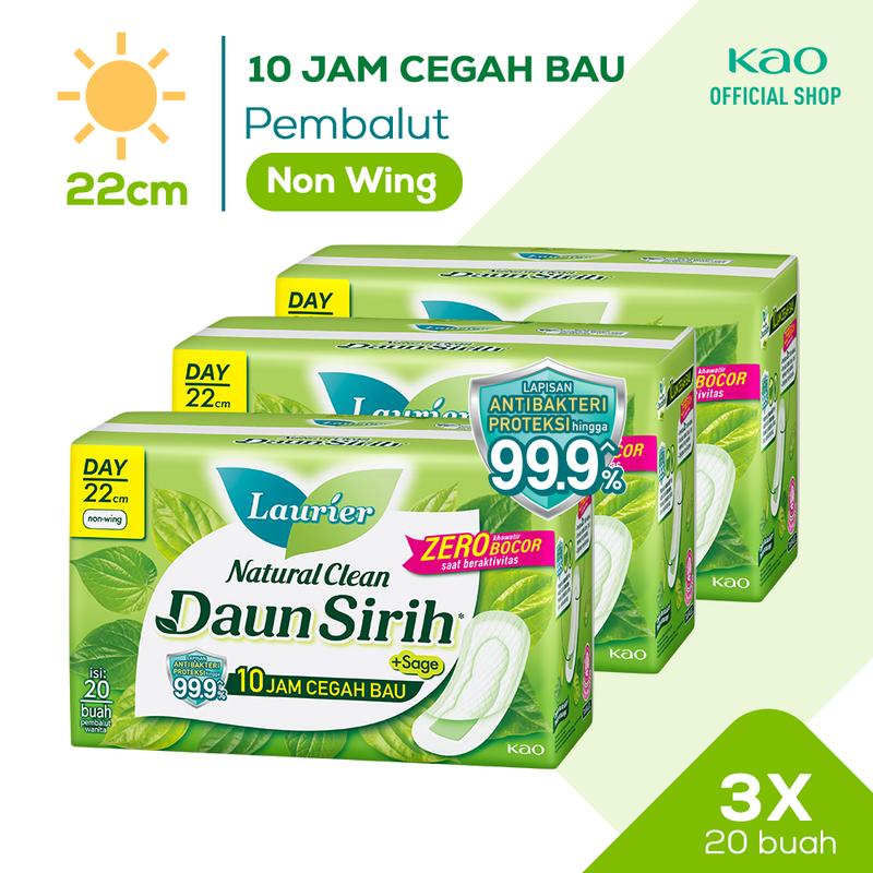 Laurier Natural Clean Daun Sirih Day Series Non Wing Triplepack - Shop ...