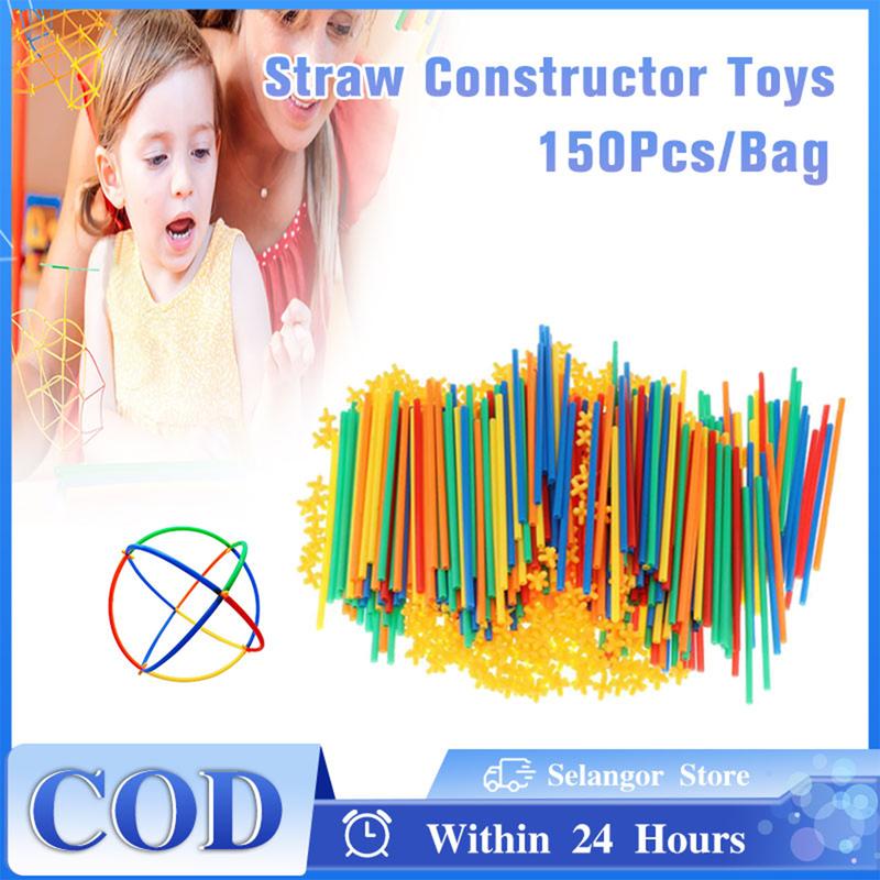 150Pcs Straw Constructor Toys Straw Toy Interlocking Plastic - TikTok ...