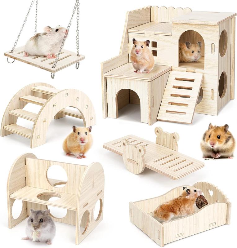 Mainan Hamster, DIY, Rumah Sembunyikan Hamster Kayu, Aksesor - TikTok ...
