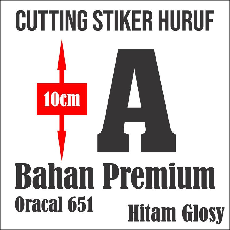 Cutting stiker huruf oracal tinggi 10cm - bahan premium - satu - Shop ...