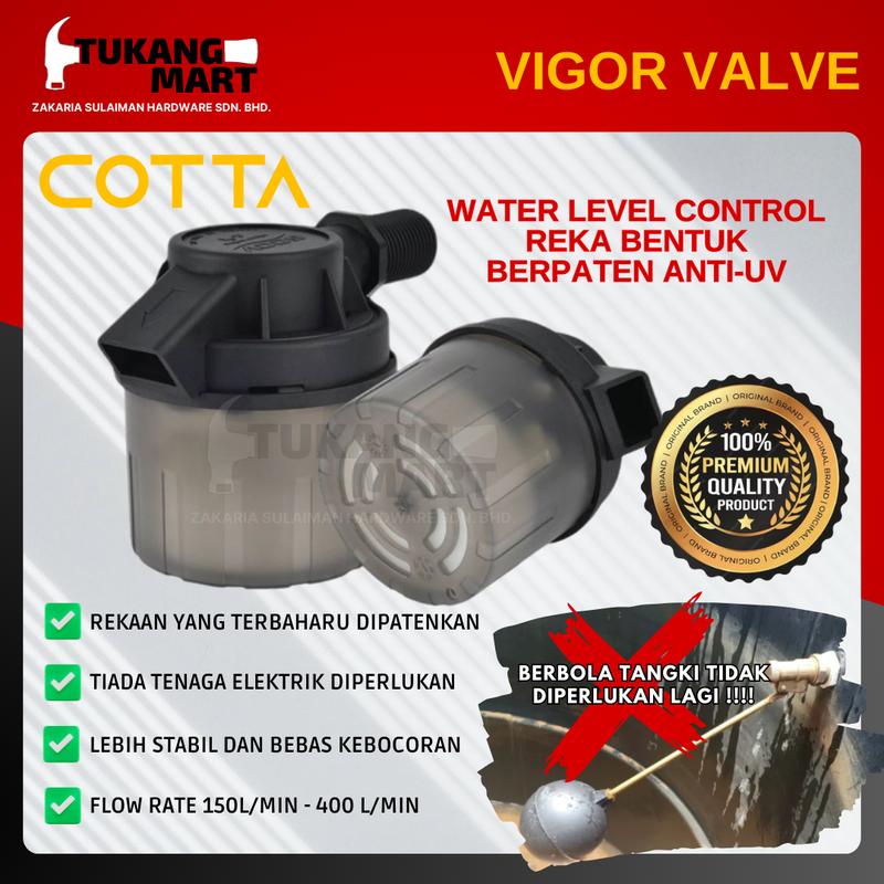 COTTA Vigor Valve - Water Level Control [Heavy Duty] - TikTok Shop Malaysia