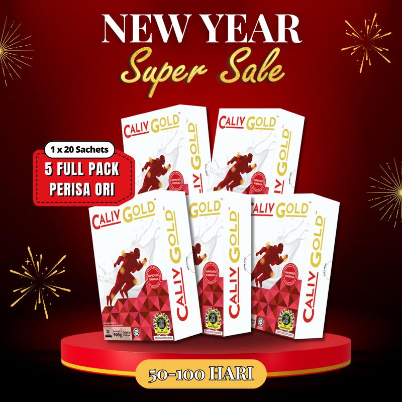 CALIV GOLD 5 Kotak Susu Pracampuran Semulajadi Untuk Bantu Kuatkan ...