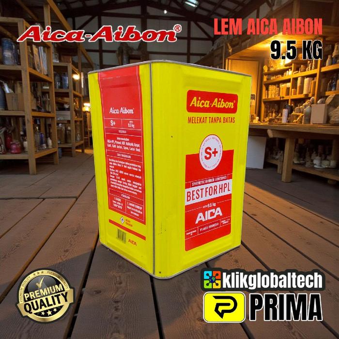 Jual LEM AICA AIBON S+ 9.5 KG Lem Kuning HPL Kayu Karet Busa Kulit ...