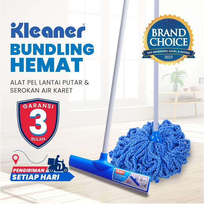 Promo Kleaner Bundling Alat Pel Sumbu Bulat Microfiber Round Mop dan ...