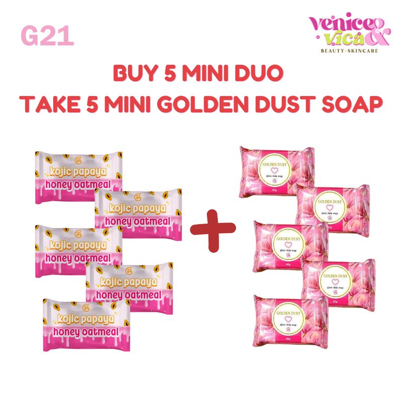 G21 MINI BUNDLE 5 DUO & 5 GOLDEN DUST SOAP SOAP Body Care Whitening ...